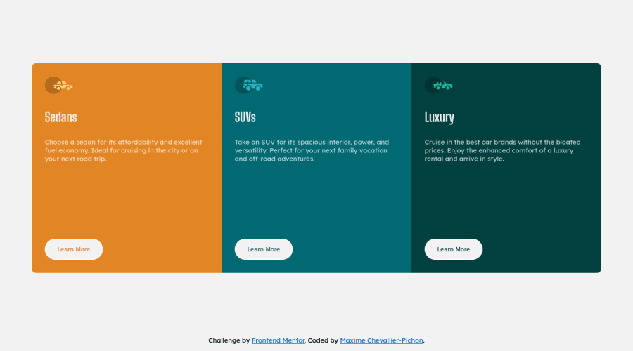 Frontend Mentor Three Column Layout Coding Challenge Solution