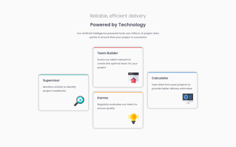 Frontend Mentor Four Card Feature Section Coding Challenge Solution