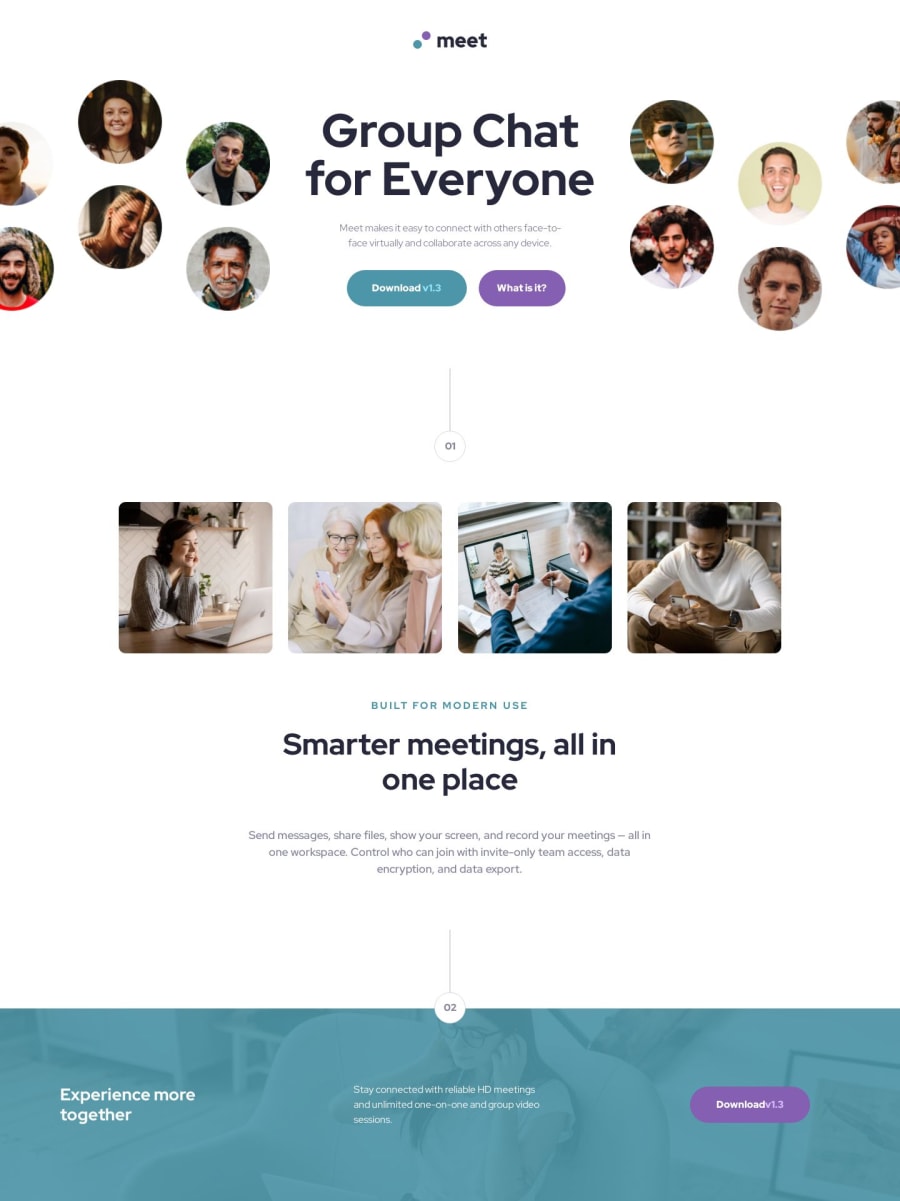 Frontend Mentor Meet Landing Solution Coding Challenge Solution