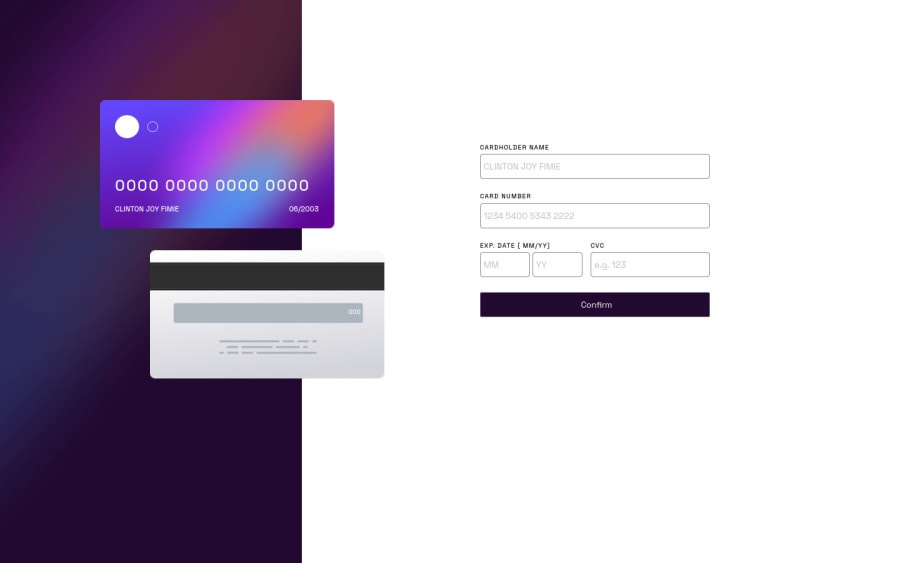 Frontend Mentor Interactive Card Using Html Css And Javascript Coding Challenge Solution