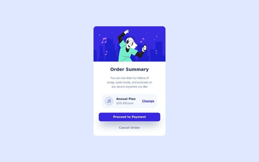 Frontend Mentor Order Summery Card With Tailwind Css Coding Challenge Solution