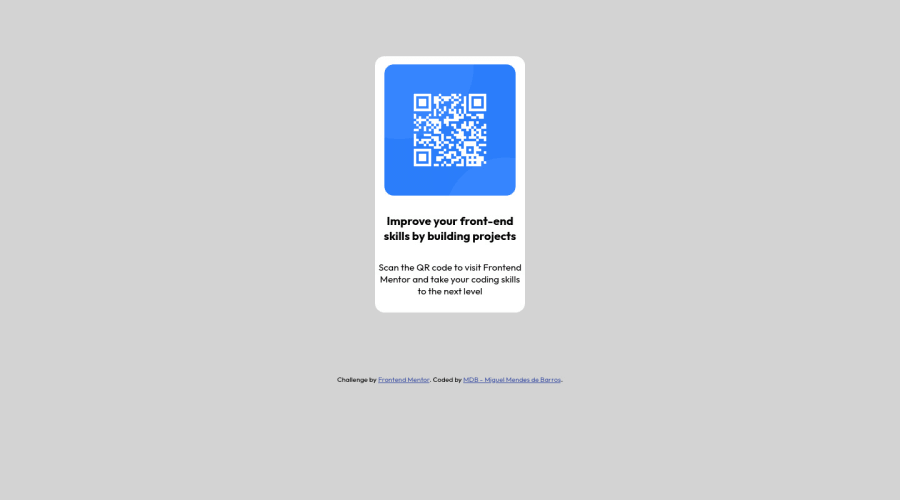 Frontend Mentor Qr Code Component Challenge Using Html Css Flexbox Coding Challenge Solution