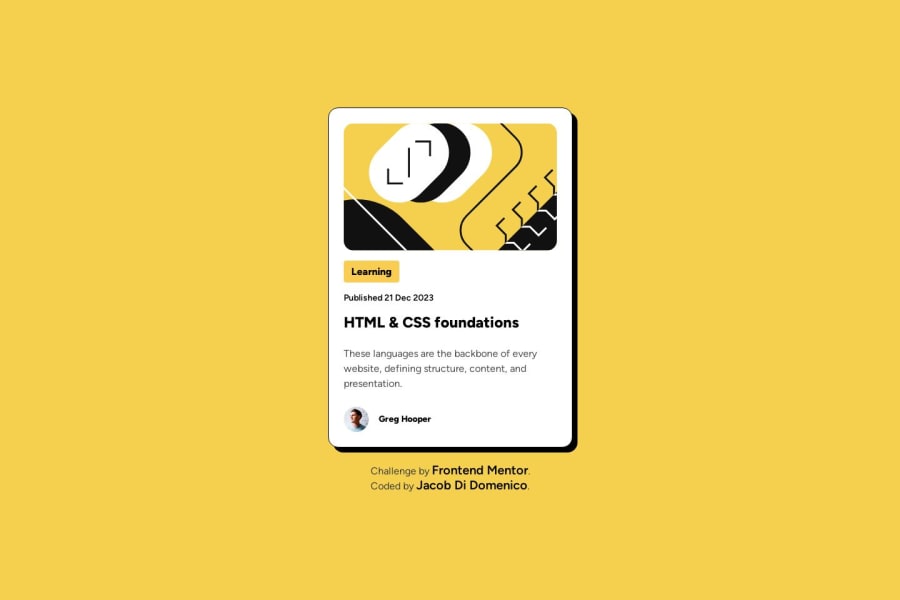 Frontend Mentor Blog Preview Card Coding Challenge Solution