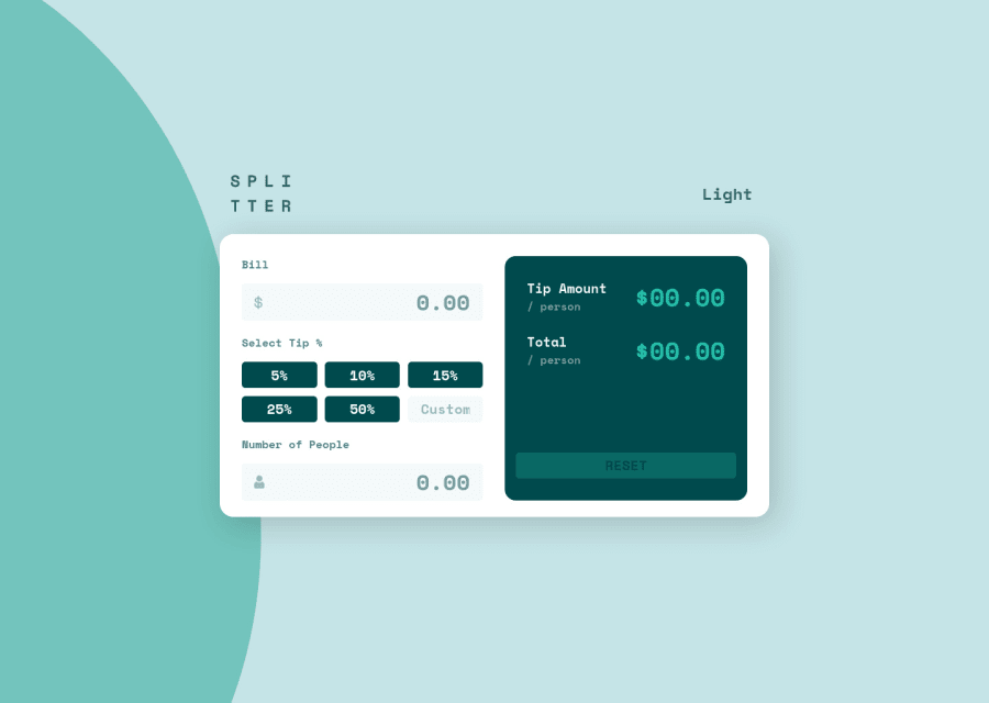 Frontend Mentor Tip Calculator Vanilla Css And Js Custom Dark Mode