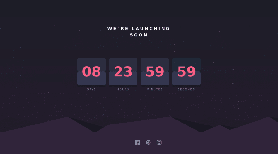 Frontend Mentor Launch Countdown Timer Coding Challenge Solution