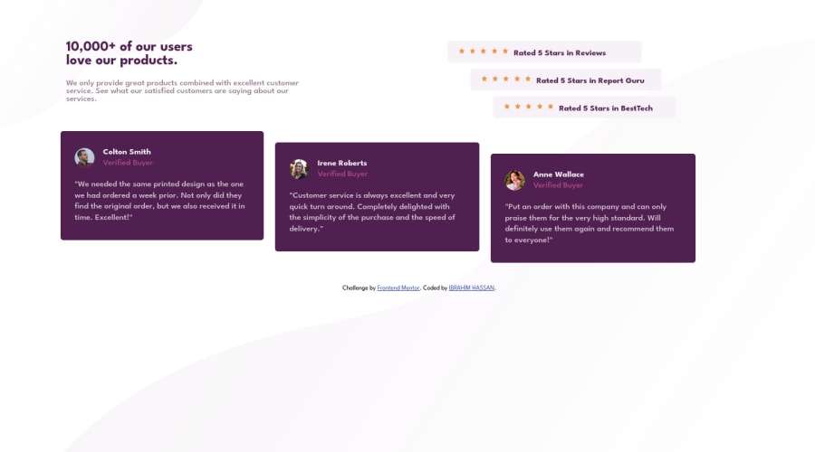 Frontend Mentor Social Proof Section Master Coding Challenge Solution