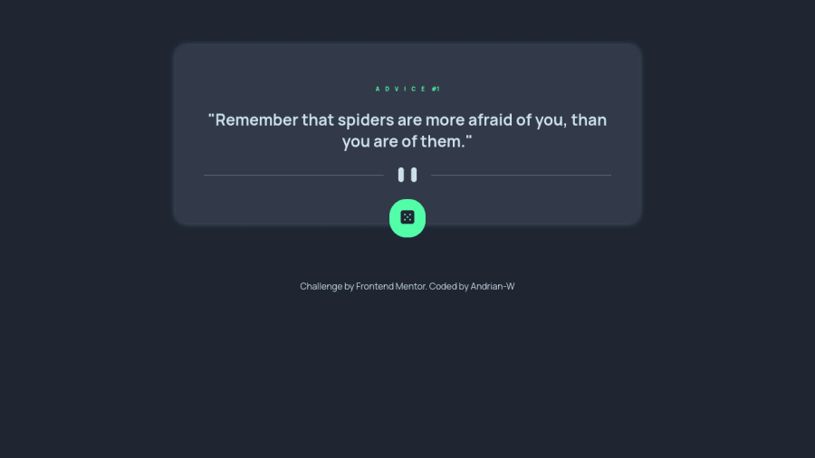 Frontend Mentor Advice Generator App Build With Reactjs And Scss