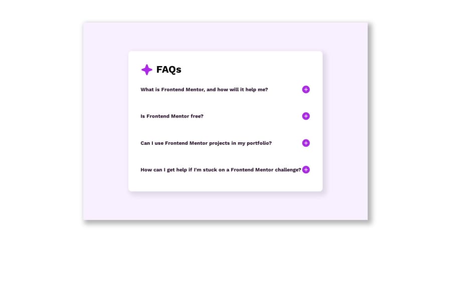 Frontend Mentor Faq Accordion Coding Challenge Solution
