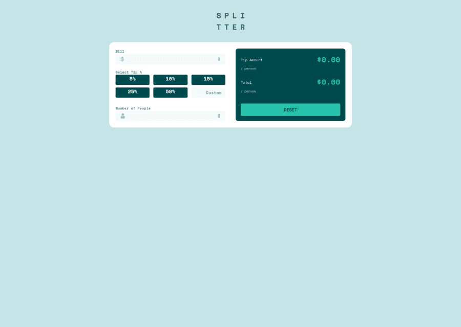 Frontend Mentor Tip Calculator App Using Basic Html Css And Js Coding Challenge Solution