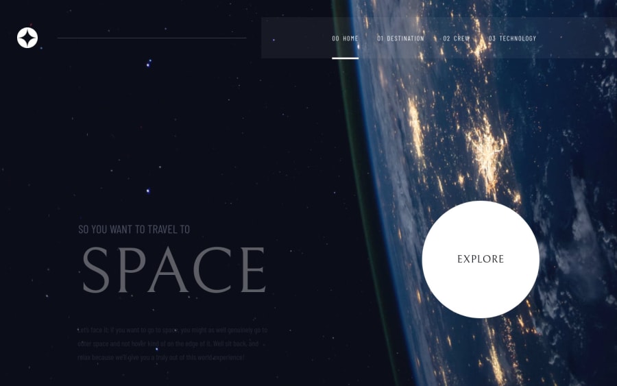 Frontend Mentor Space Tourism Page Using React Tailwind And Framer
