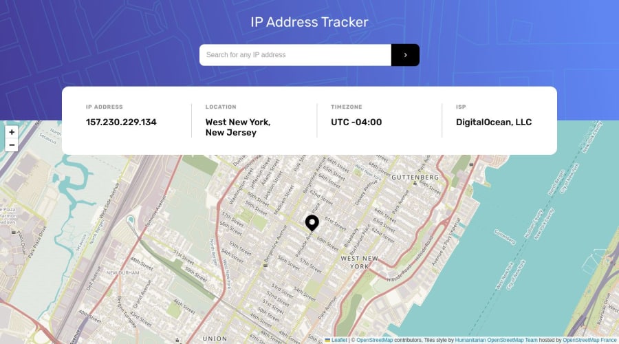 Frontend Mentor Ip Tracker Using Ipify Geo Ipify And Leaflet Coding