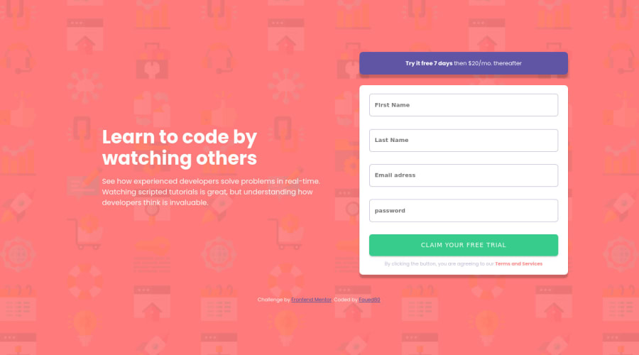 Frontend Mentor Css Flexbox Javascript Validation Coding Challenge Solution