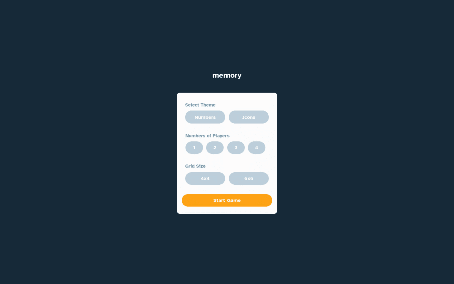 Frontend Mentor Memory Game Typescript React Tailwind Css Coding Challenge Solution