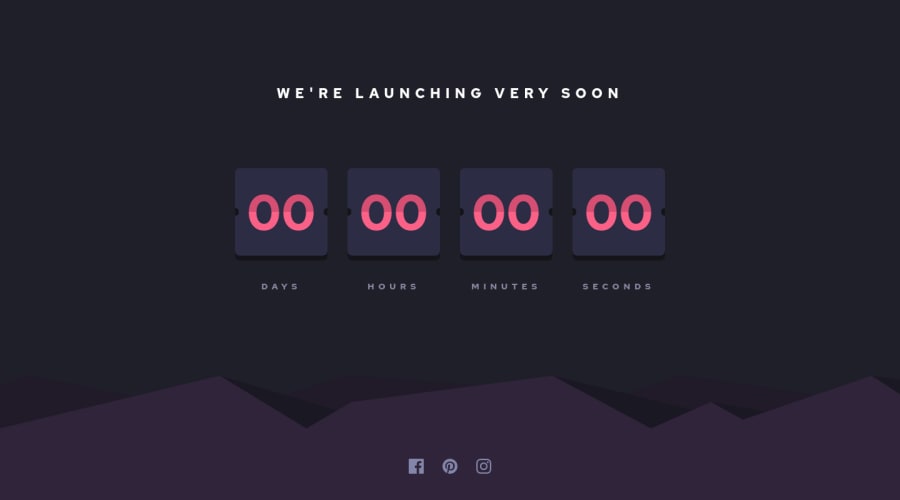 Frontend Mentor Launch Countdown Timer With Gulp And Sass Coding Challenge Solution