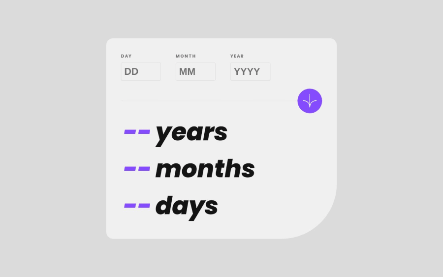 Frontend Mentor Age Calculator App Main Html Css Javascript Gsap Coding Challenge