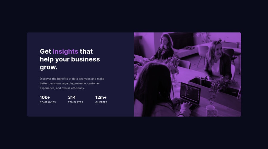Frontend Mentor Responsive Stats Preview Section Using Css Grid
