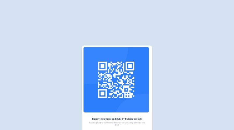 Frontend Mentor Developed A Qr Code Component Using Basic Html And Css Tools Coding Challenge