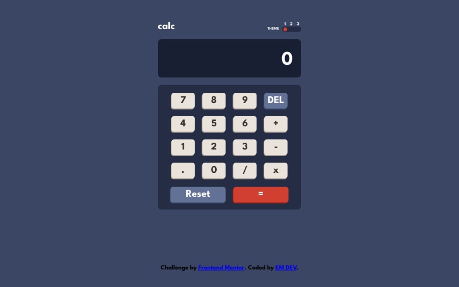 Frontend Mentor Calculator App Using React Coding Challenge Solution