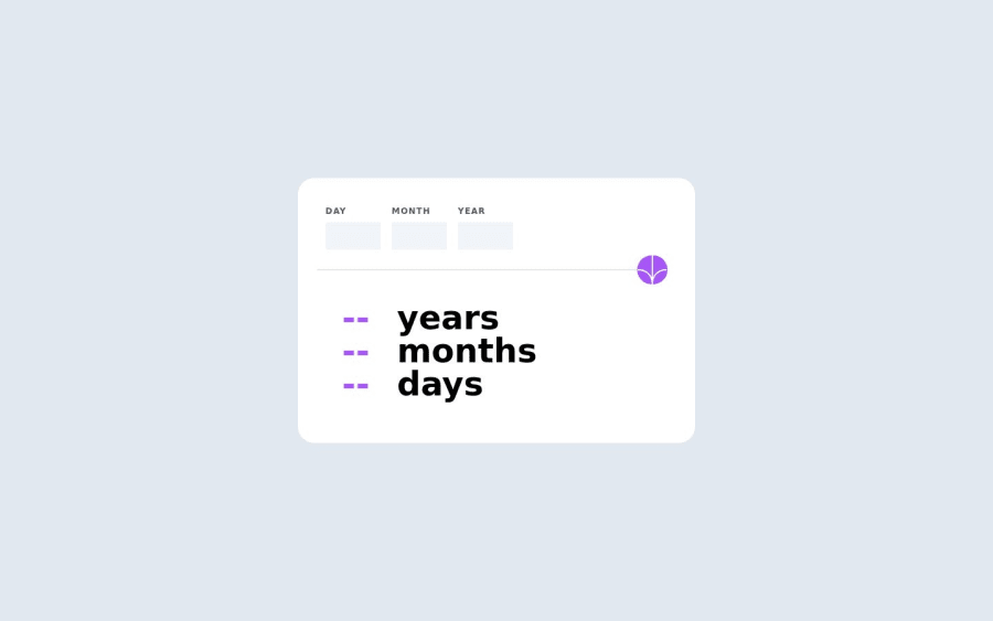 Frontend Mentor Age Calculator App Coding Challenge Solution