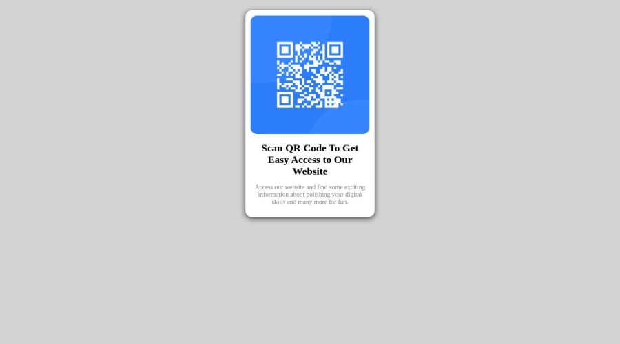 Frontend Mentor Qrcode Component Coding Challenge Solution