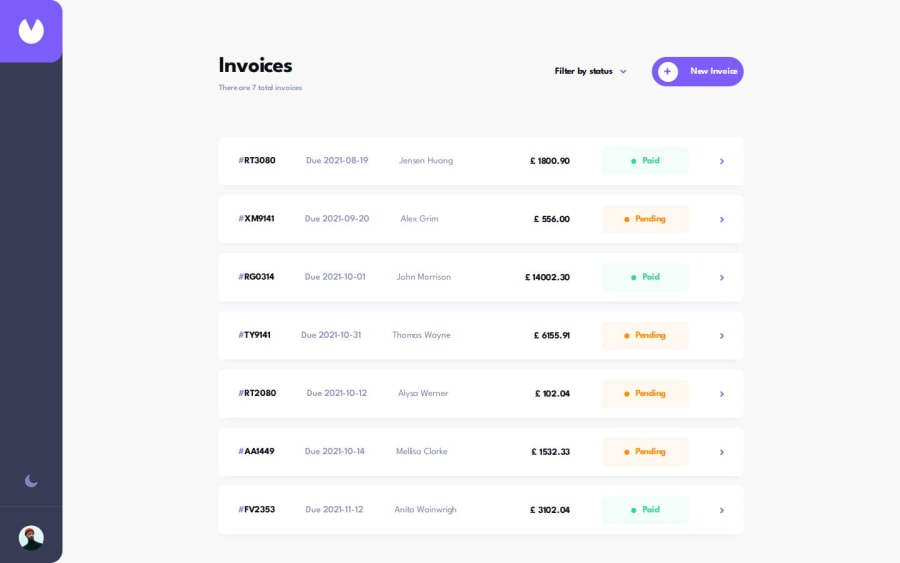Frontend Mentor Invoice App Using React Typescript Toast React