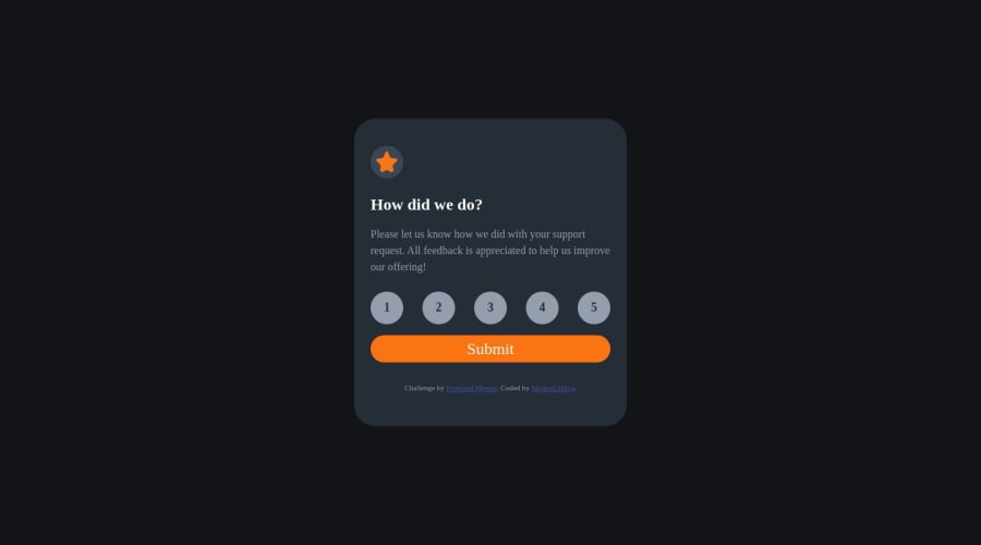 Frontend Mentor Interactive Rating Component Main Solution Coding