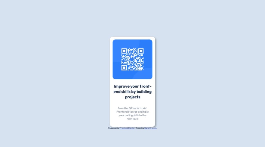 Frontend Mentor Responsive Qr Code Component With No Grid Or Flex Coding Challenge Solution