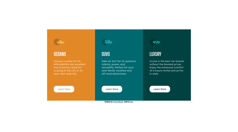 Frontend Mentor 3 Column Preview Card Using Scss And Flexbox Coding Challenge Solution