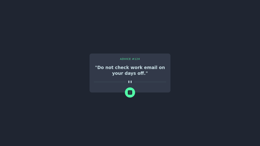Frontend Mentor Advice Generator App Using React Js And Tailwind Css