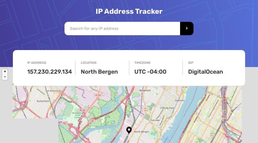 Frontend Mentor Ip Address Tracker Using React React Leaflet And Ipify Api Coding Challenge