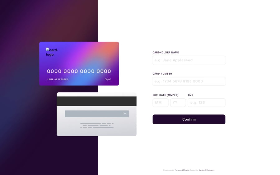 Frontend Mentor Interactive Card Details Form Built Using Html Sass And Javascript Coding