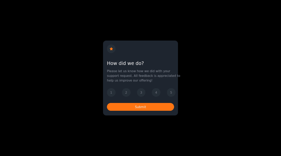 Frontend Mentor Interactive Rating Component Coding Challenge Solution 9375