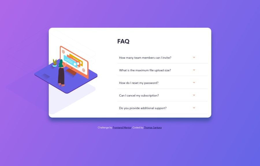Frontend Mentor Mobile First Faq Accordion Card Using Vanilla Css