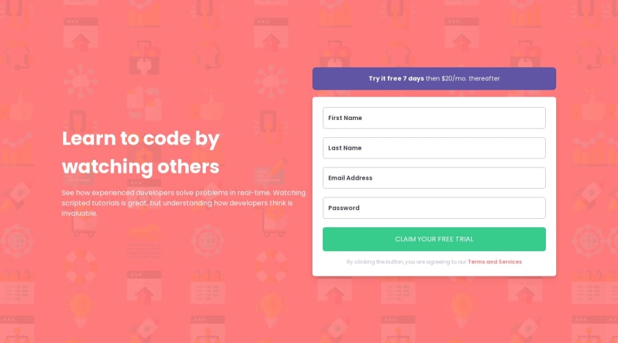 Frontend Mentor Intro Component With Signup Form Coding Challenge