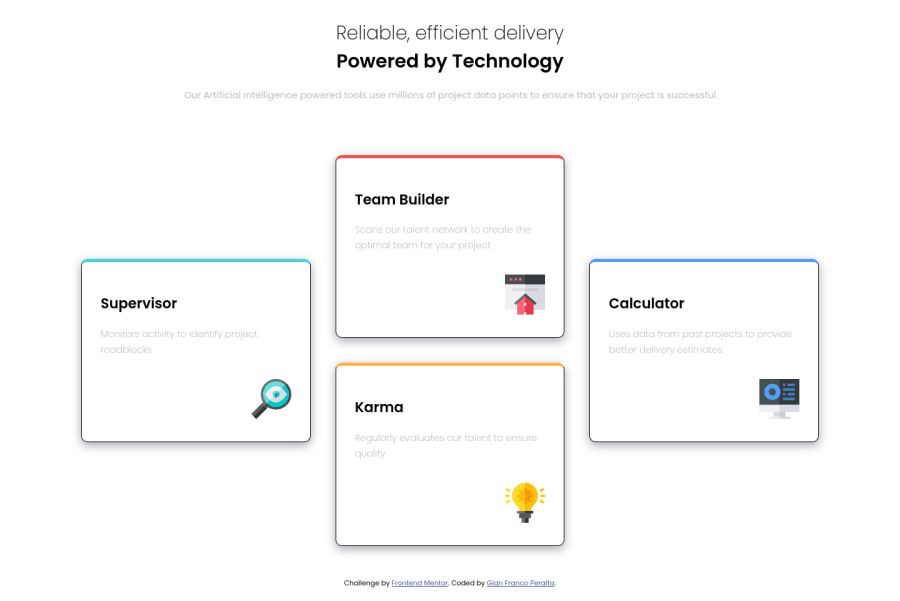 Frontend Mentor Four Card Feature Section With Css Flexbox And Grid Coding Challenge Solution