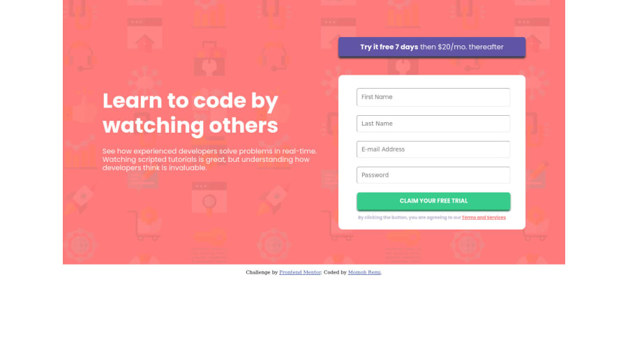 Frontend Mentor | Interactive login page with responsiveness coding challenge solution