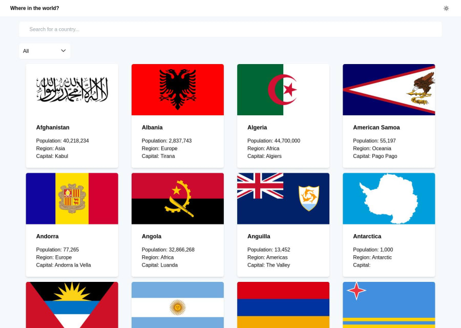 Frontend Mentor Rest Countries App W Theme Switcher Remix 2 0