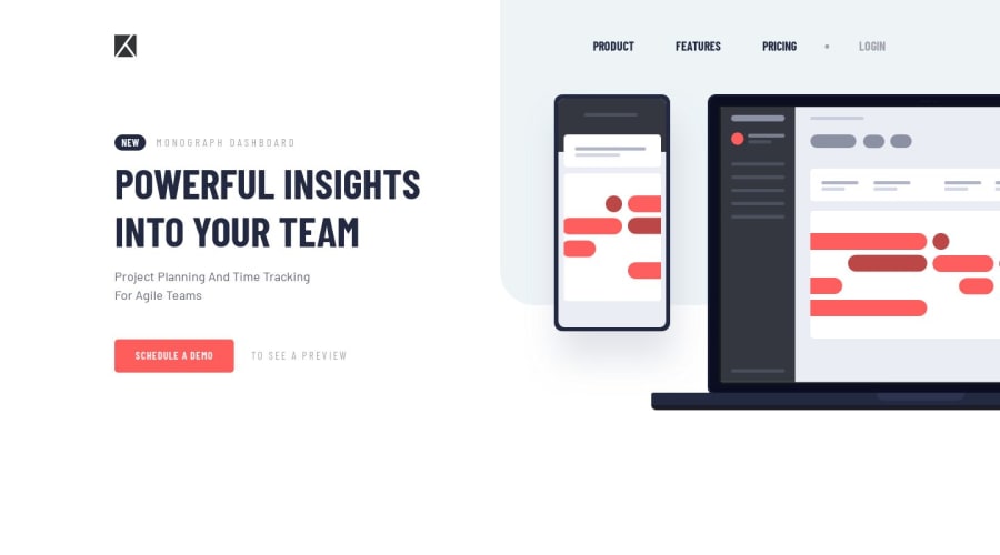 Frontend Mentor Responsive Project Tracking Intro Component Using Html Css Js Coding