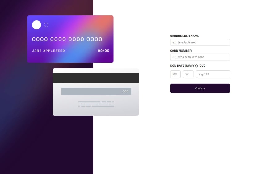 Frontend Mentor Card Validate Using Html Css Js Coding Challenge Solution
