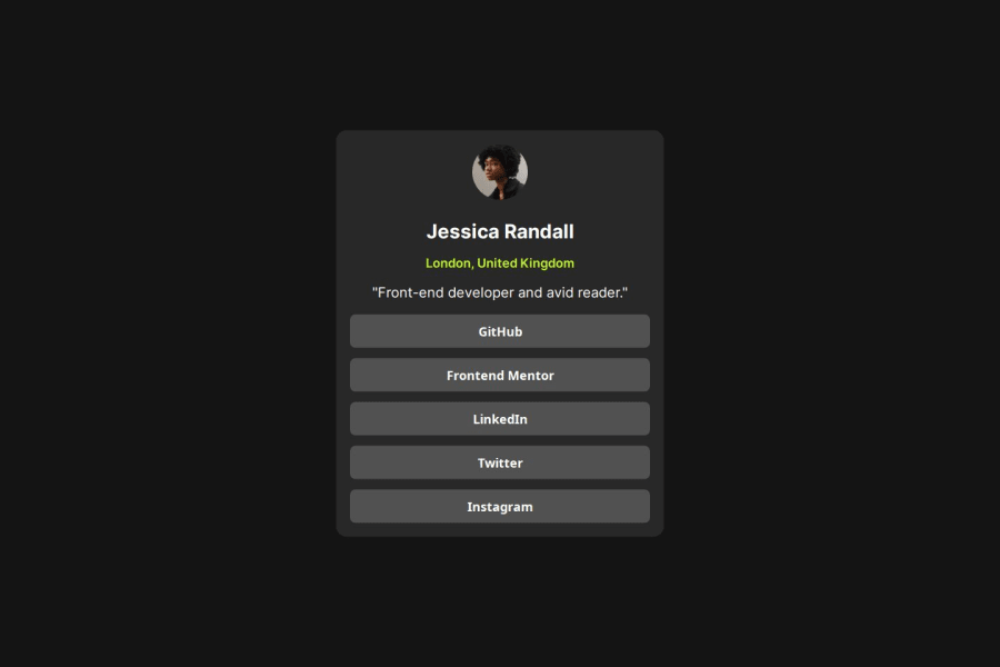 Frontend Mentor Built Social Links Profile Using Html And Css Coding Challenge Solution