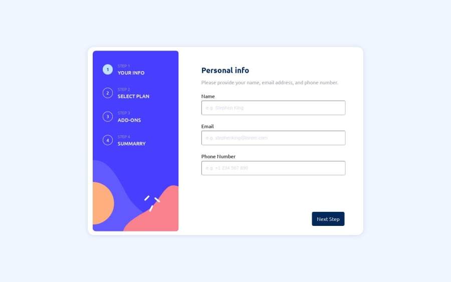 Frontend Mentor Multi Step Form Built Using Typescript And Reactjs Coding Challenge Solution