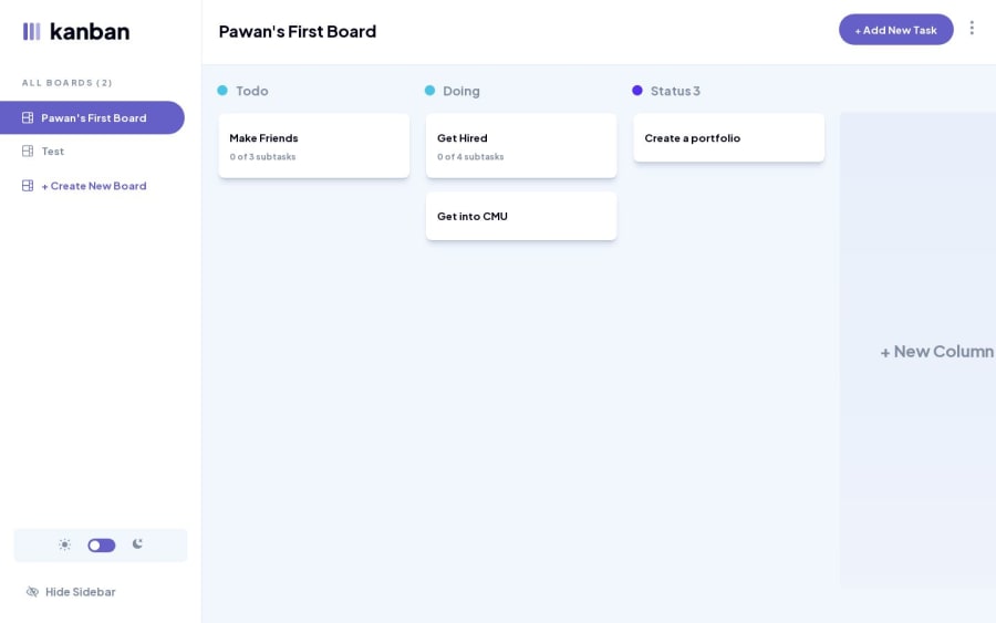 Frontend Mentor Kanban With React And Styled Components Coding