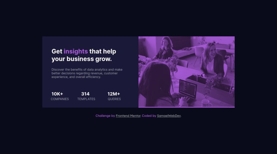 Frontend Mentor Responsive Simple Stats Preview Card Component Using