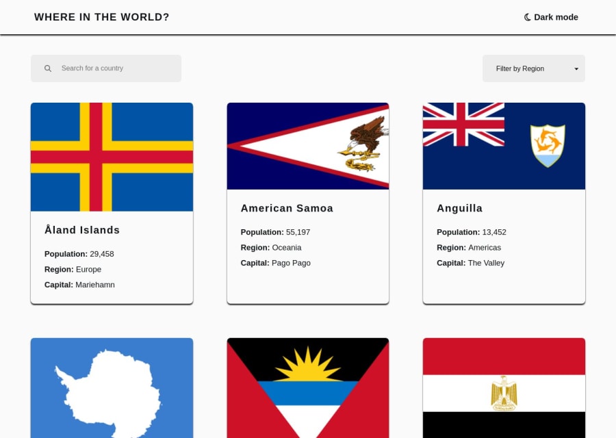 Frontend Mentor Responsive Rest Countries Api App Coding Challenge