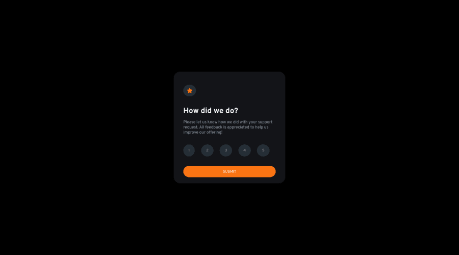 Frontend Mentor Interactive Rating Component Coding Challenge Solution