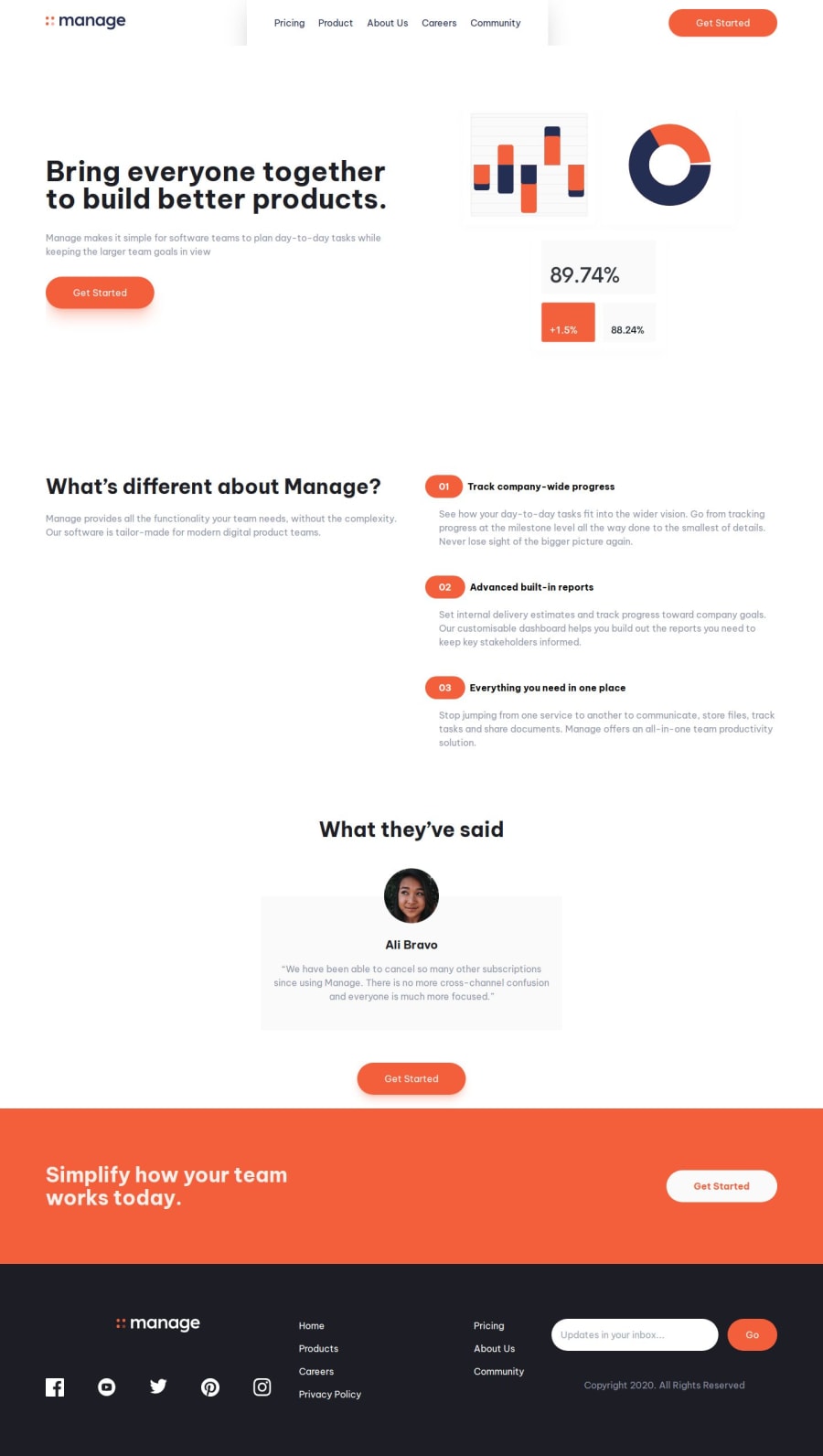 Frontend Mentor Responsive Landing Page Using Tailwindcss Coding Challenge Solution