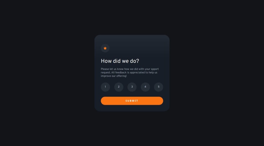 Frontend Mentor Interactive Rating Component Coding Challenge Solution