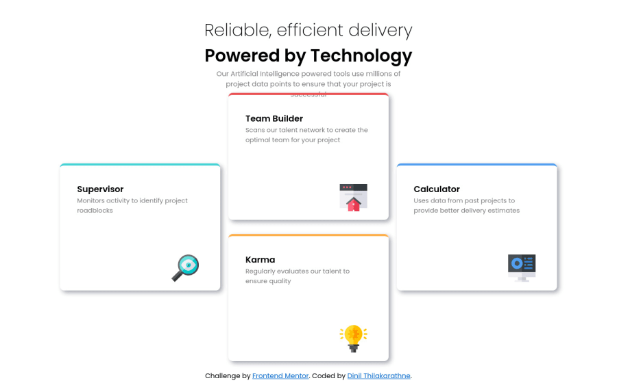 Frontend Mentor Responsive Four Card Feature Section Using Html Css And Js π Coding Challenge