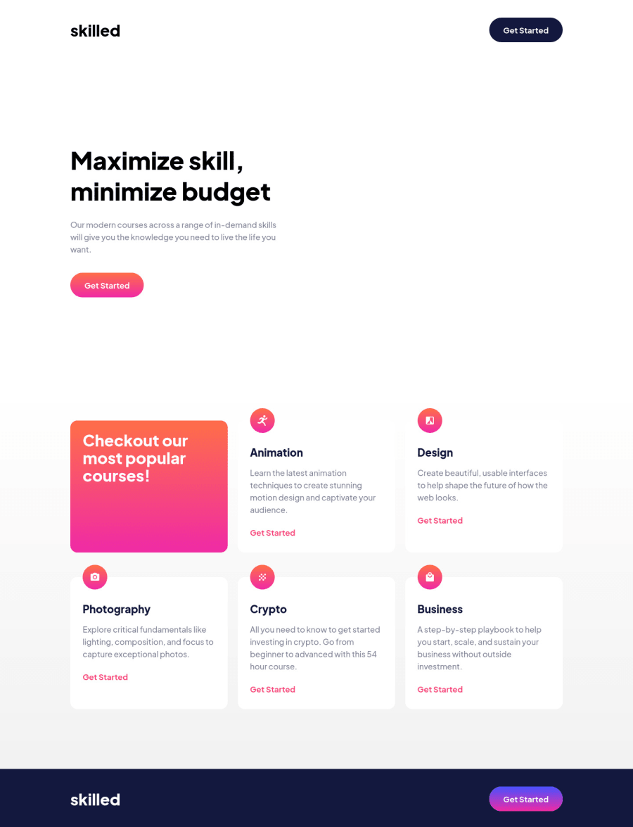 Frontend Mentor Skilled E Learning Landing Page Using Nextjs And