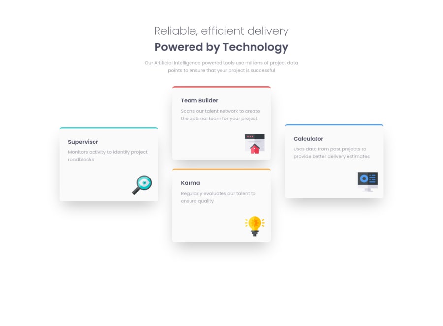 Frontend Mentor Four Card Feature Section Master Solution Grid